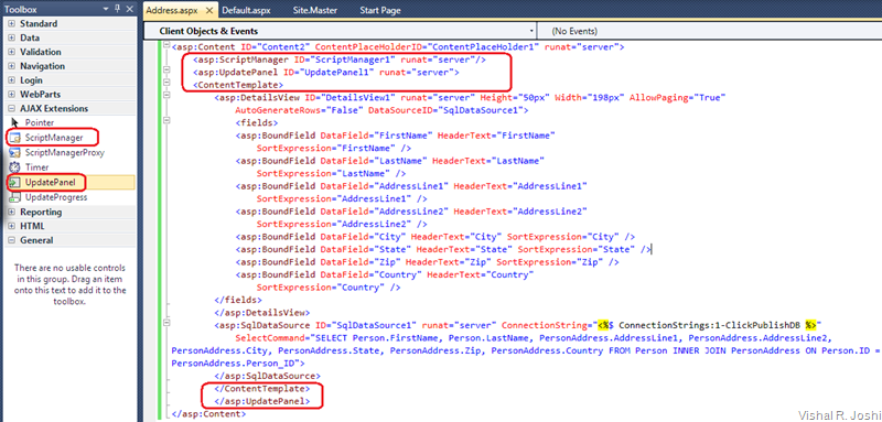 Vishal Joshi's Tangent: Creating a simple ASP.NET 4 Web App using ...